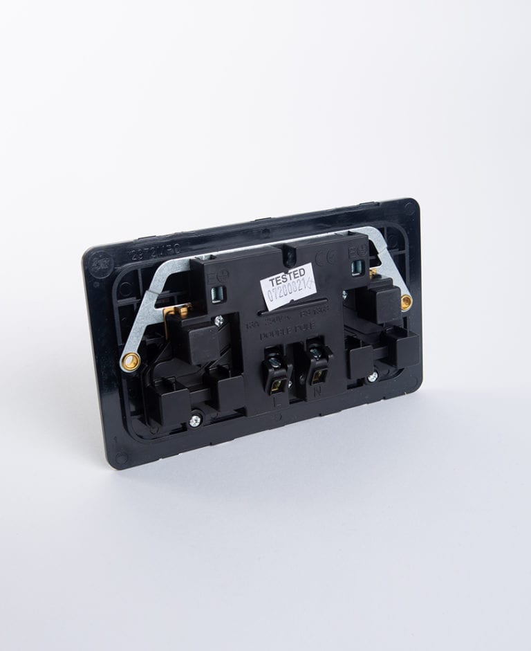 Silver Double Sockets - with Black or White Inserts