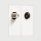 White Double Data Port Socket with Black or White Inserts