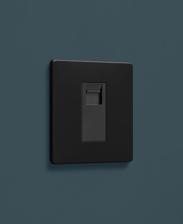 Black Single Data Port Socket with Black or White Inserts