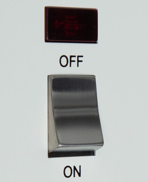 White 20A Double Pole Switch with Neon Power Indicator