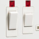 White Cooker Switch & Socket with Black or White Inserts