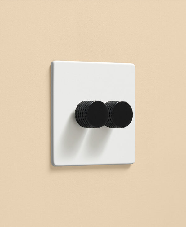 2 Gang Dimmer Switch White | Dowsing & Reynolds