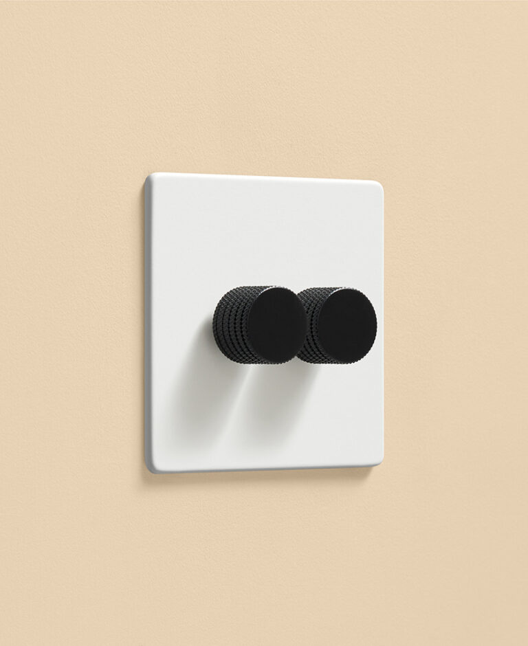 2 Gang Dimmer Switch White | Dowsing & Reynolds