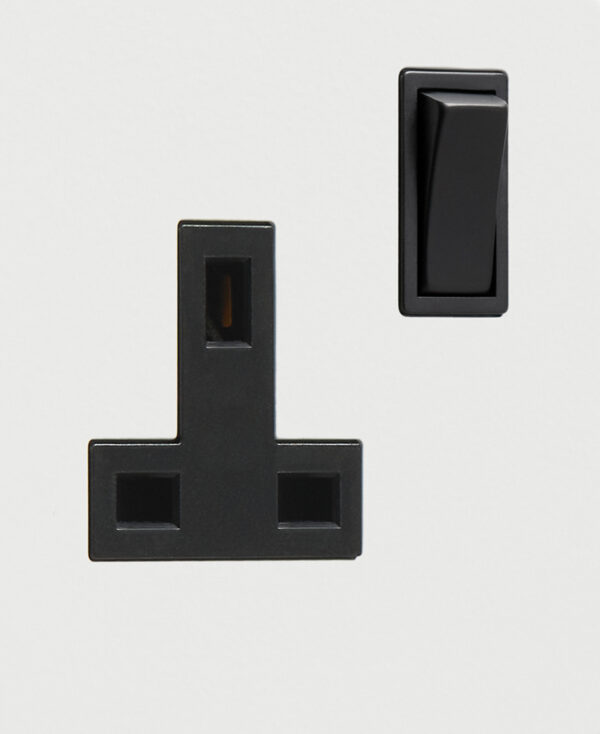 White Single Plug Socket with Black or White Inserts