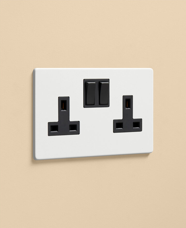 White Double Plug Sockets | Dowsing & Reynolds