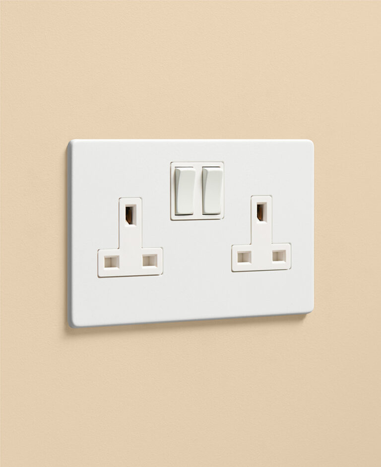 White Double Plug Sockets | Dowsing & Reynolds