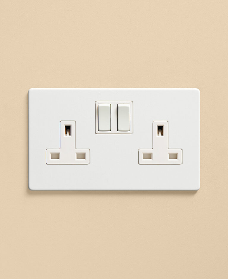 White Double Plug Sockets | Dowsing & Reynolds