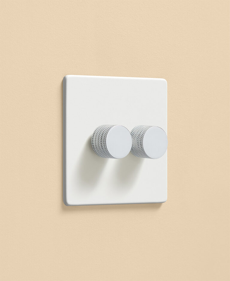2 Gang Dimmer Switch White | Dowsing & Reynolds
