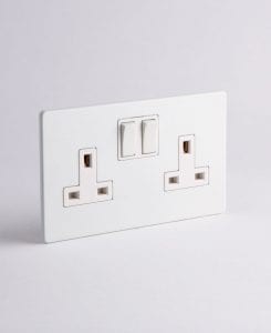 White Double Plug Sockets | Dowsing & Reynolds