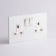 White Double Plug Sockets | Dowsing & Reynolds