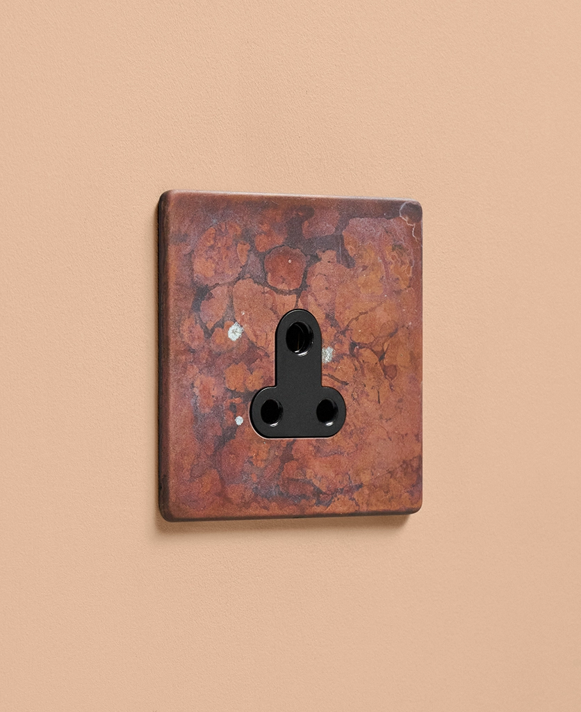 Copper Round 3 Pin Socket | Dowsing & Reynolds