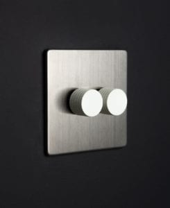 LED Light Dimmer Switch Silver with Black, White, Gold or Silver Knobs