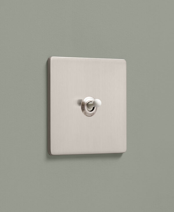 Silver Toggle Switch with Choice of Coloured Toggles