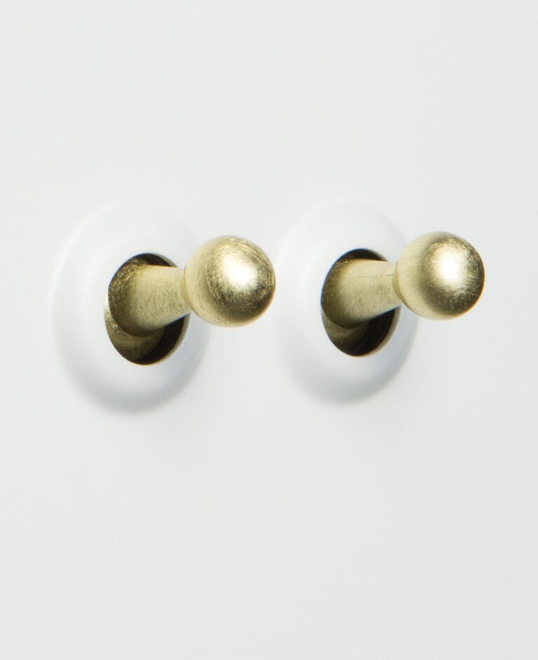 White Toggle Light Switch with Black, White Gold, Silver Toggles