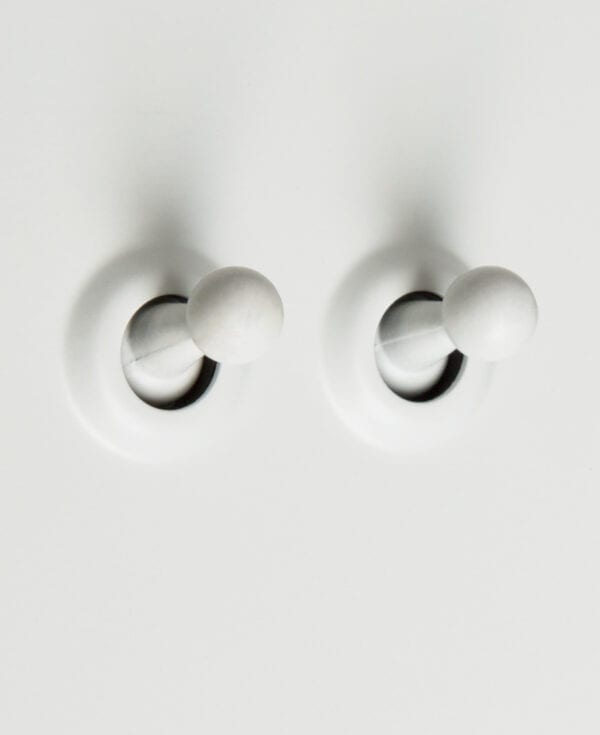 White Toggle Light Switch with Black, White Gold, Silver Toggles