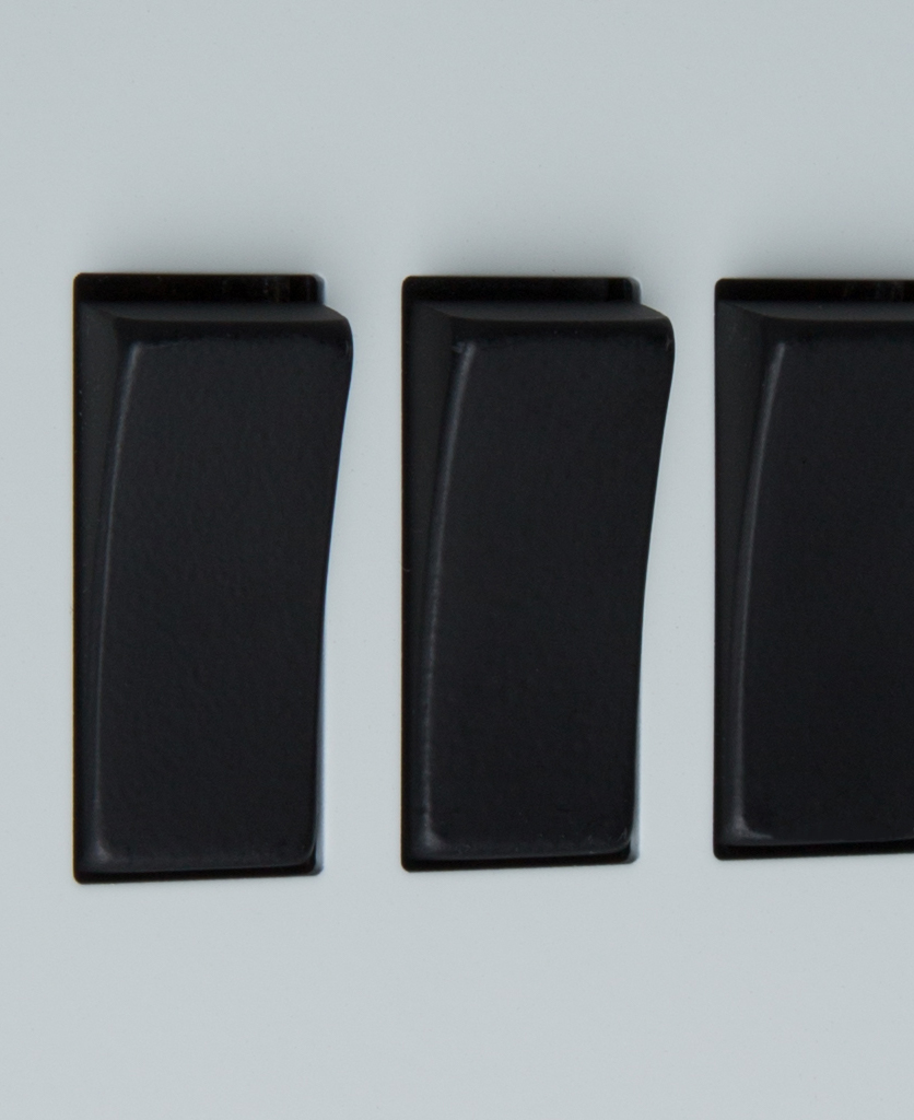 White Rocker Switch - White Triple Rocker with 4 Rocker Colours