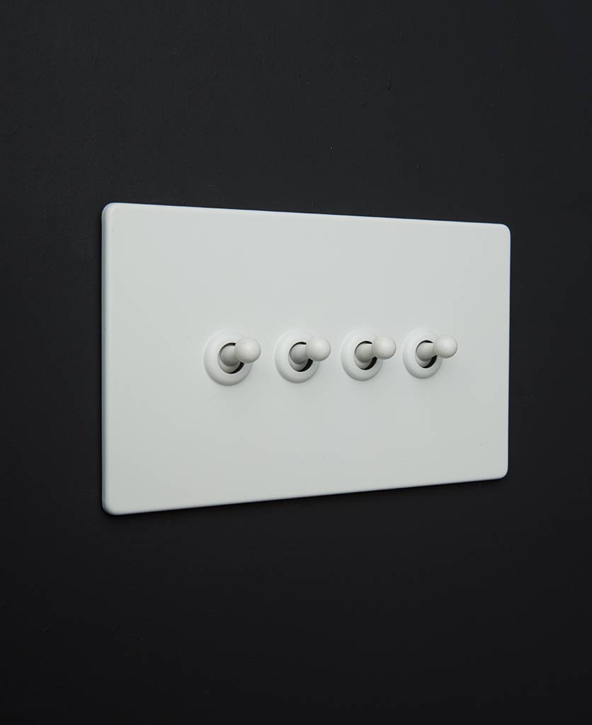 LED Toggle Switch White - With Choice of Toggles