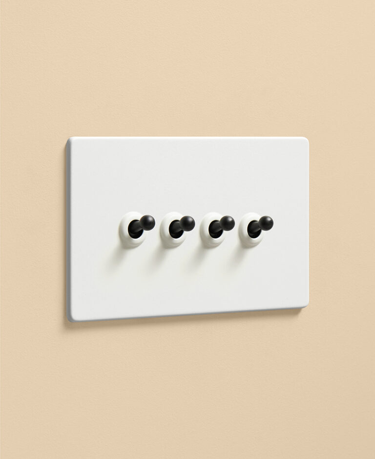 LED Toggle Switch White - With Choice of Toggles