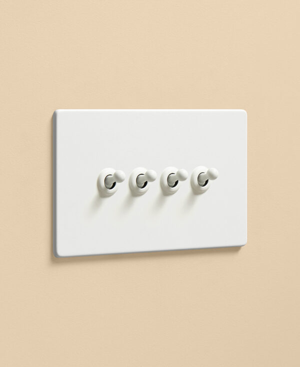 LED Toggle Switch White - With Choice of Toggles