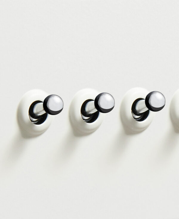 LED Toggle Switch White - With Choice of Toggles