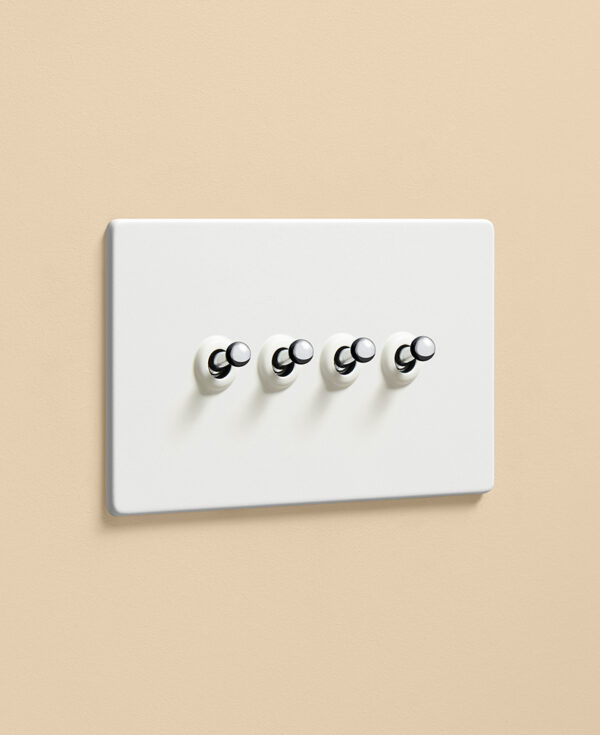 LED Toggle Switch White - With Choice of Toggles