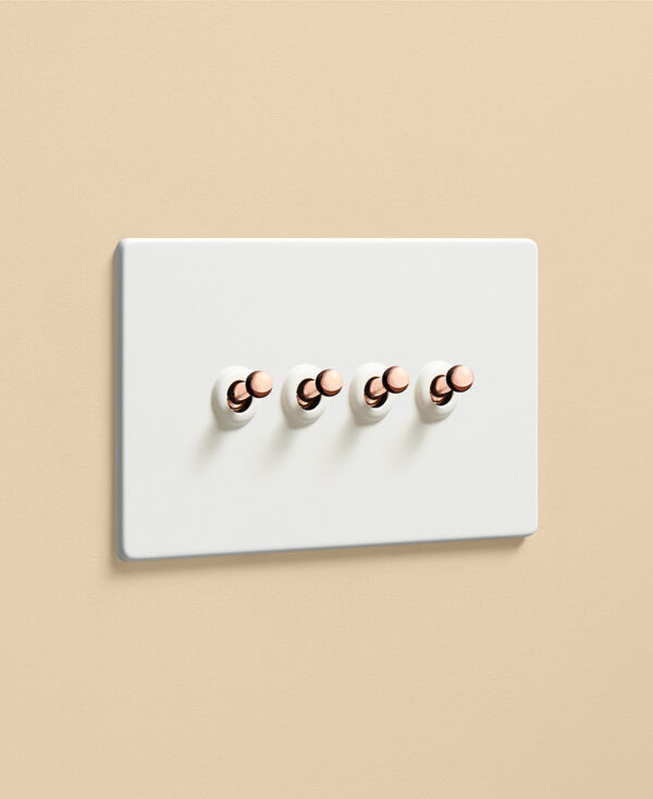 LED Toggle Switch White - With Choice of Toggles