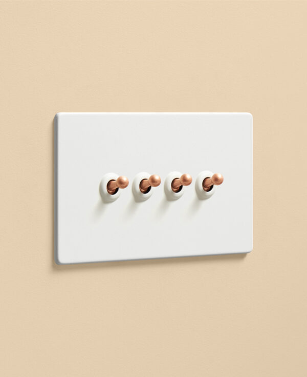 LED Toggle Switch White - With Choice of Toggles