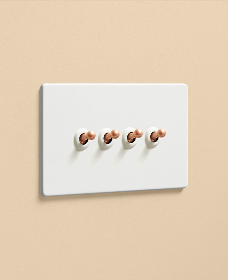 LED Toggle Switch White - With Choice of Toggles