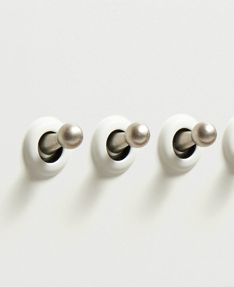 LED Toggle Switch White - With Choice of Toggles