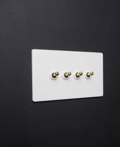 LED Toggle Switch White - With Choice of Toggles