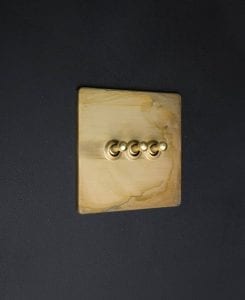 Dolly Light Switches Smoked Gold Triple Toggle Switch