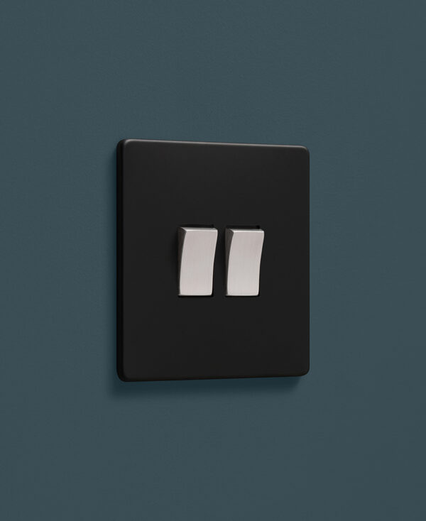 Black Switches - Double Rocker Switch Black