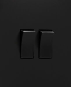 Black Double Rocker Switch | Matt Black 2 Gang Light Switch