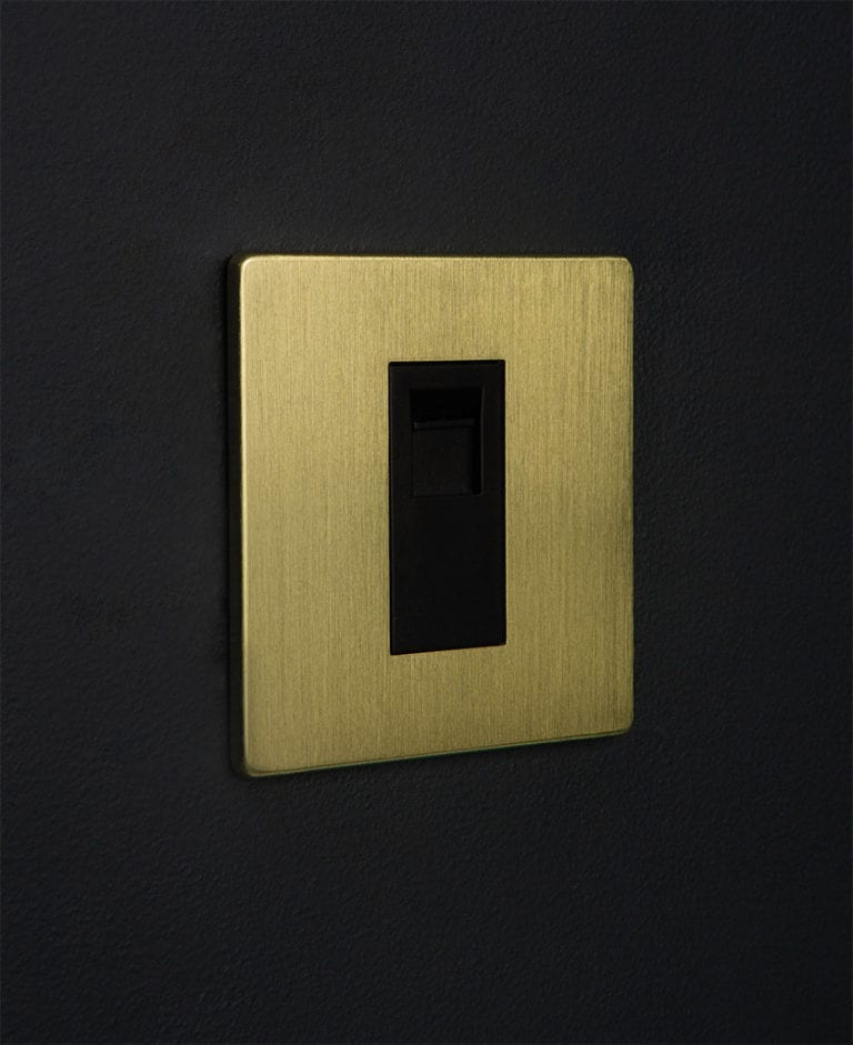 Gold Single Data Port Socket with Black or White Inserts