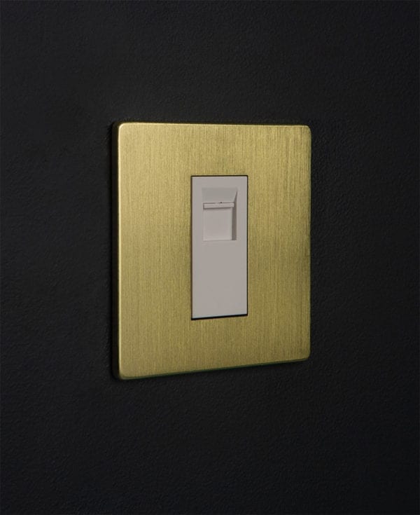 Gold Single Data Port Socket with Black or White Inserts