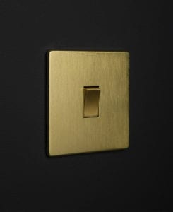 Rocker Light Switch Gold - Available with 4 Different Rocker Colours
