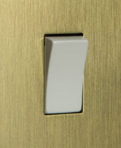 Rocker Light Switch Gold - Available with 4 Different Rocker Colours
