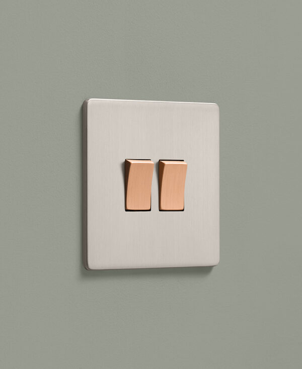 Silver Light switch Rocker | Dowsing & Reynolds