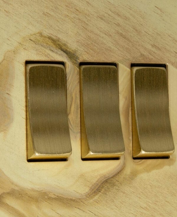 3 Way Rocker Switch - Smoked Gold Triple Switch