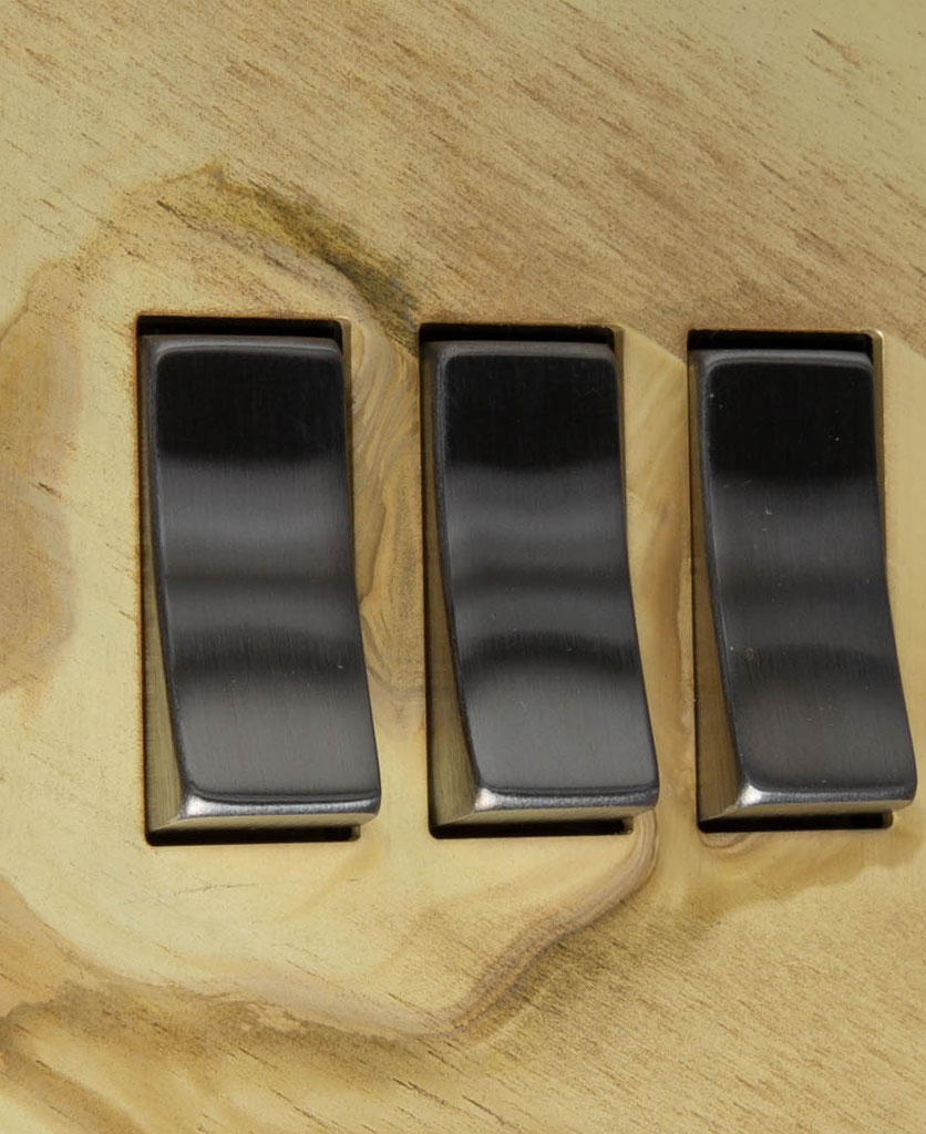 3 Way Rocker Switch - Smoked Gold Triple Switch