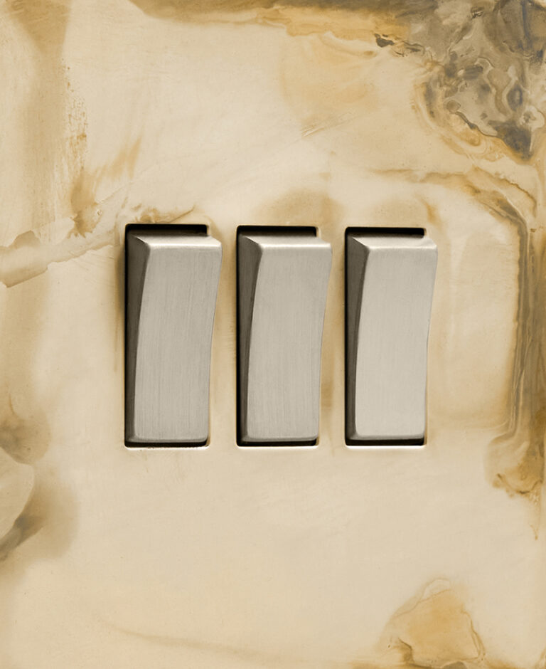 3 Way Rocker Switch - Smoked Gold Triple Switch