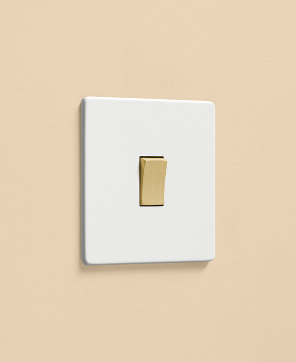 White Single Rocker Electrical Light Switch | Dowsing & Reynolds