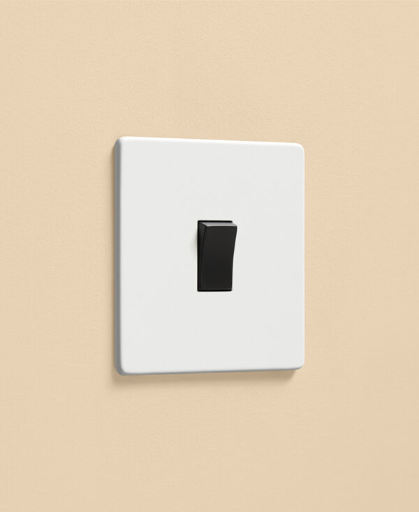 White Single Rocker Electrical Light Switch | Dowsing & Reynolds