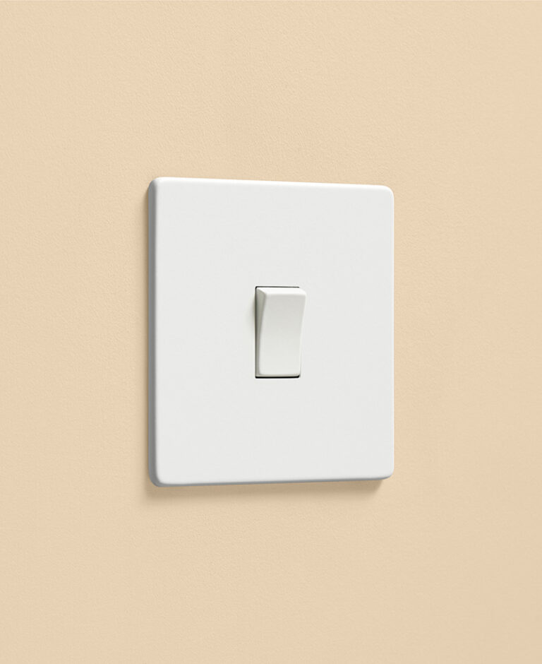 White Single Rocker Electrical Light Switch | Dowsing & Reynolds