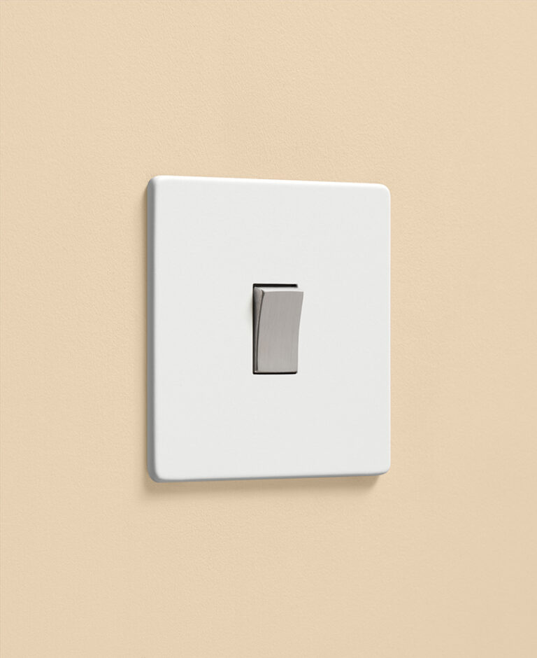 White Single Rocker Electrical Light Switch | Dowsing & Reynolds