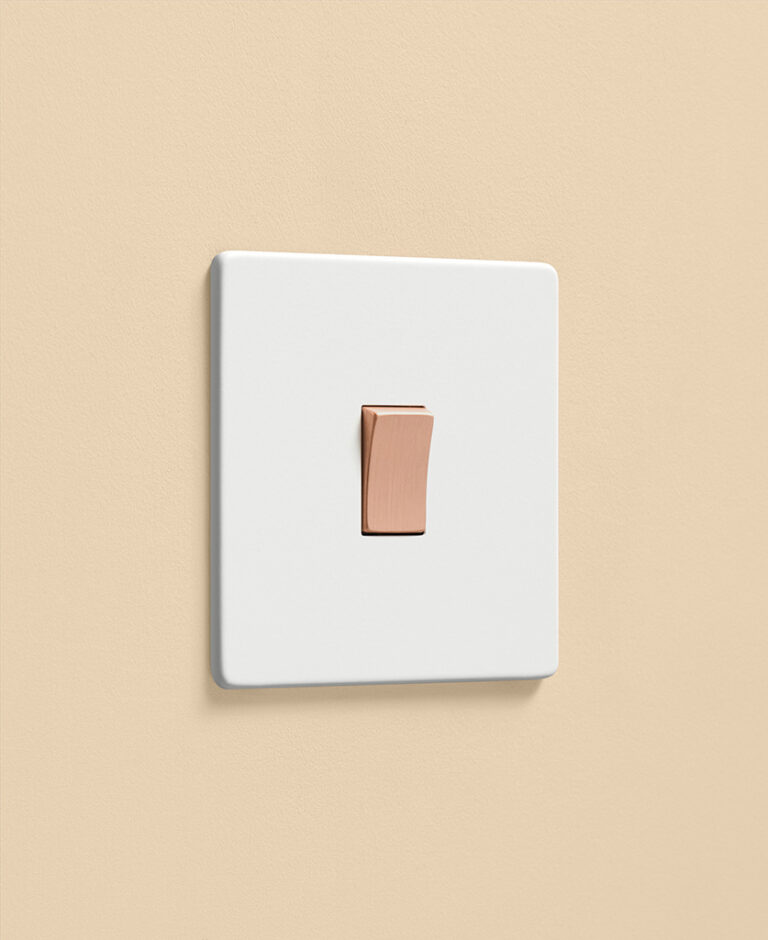 White Single Rocker Electrical Light Switch | Dowsing & Reynolds