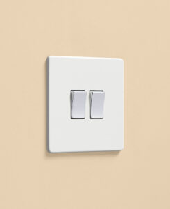 White Double Rocker Switch l Dowsing & Reynolds