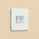 White Double Rocker Switch l Dowsing & Reynolds