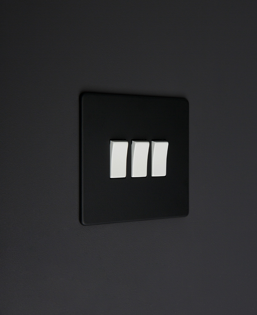 Black Switch - Black Rocker Switch with Coloured Rockers