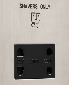 Silver Shaver Socket - With Choice of Black or White Insert